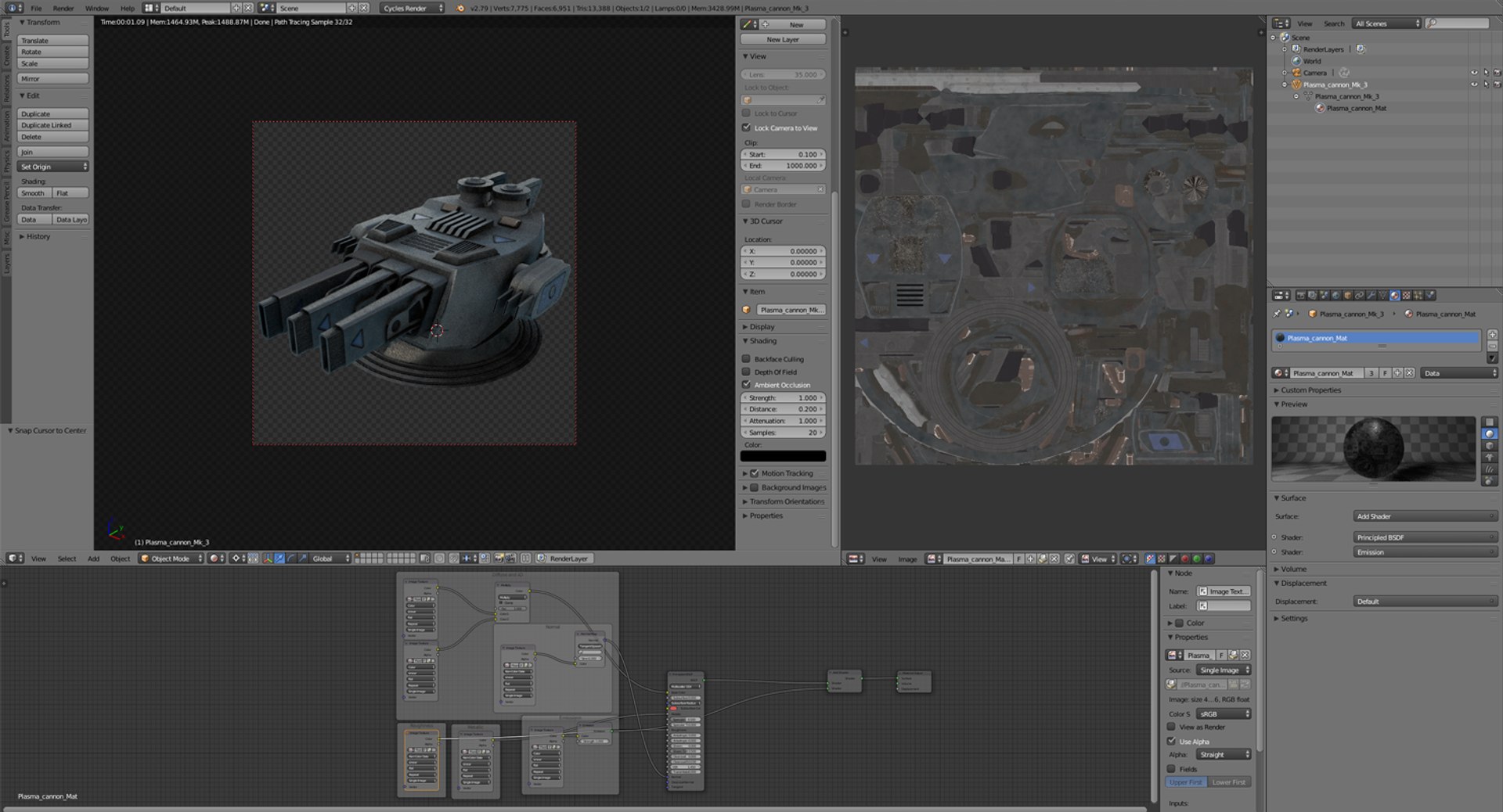 3D Heavy Plasma Cannon Sci-fi Model - TurboSquid 1406578