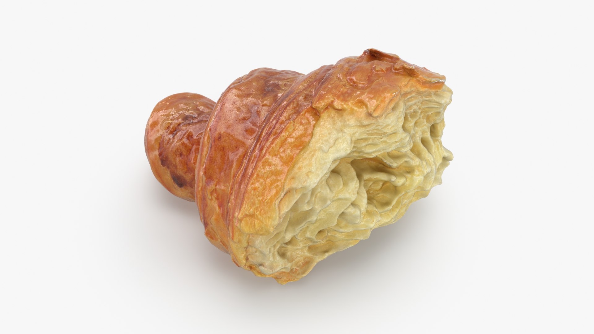 Broken Croissant 02 3D Model - TurboSquid 2131366