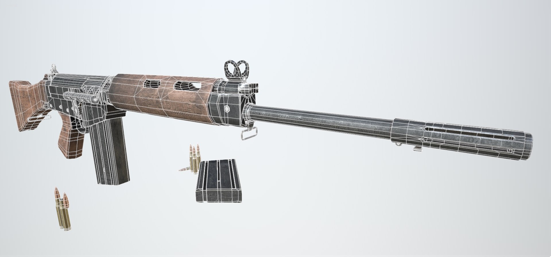 3D Model Pbr Rifle - TurboSquid 1533378