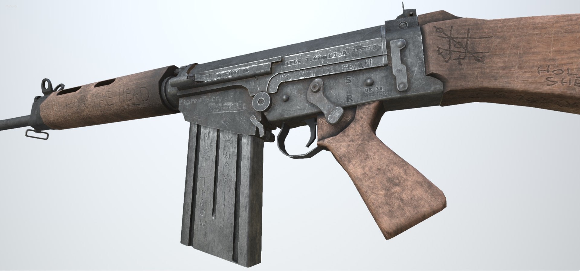 3D Model Pbr Rifle - TurboSquid 1533378