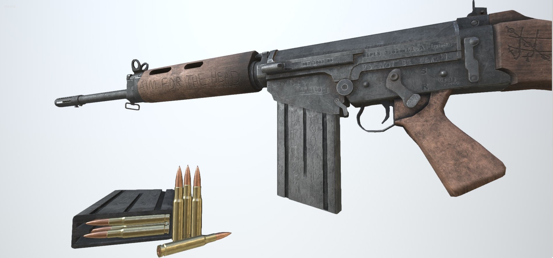 3D Model Pbr Rifle - TurboSquid 1533378