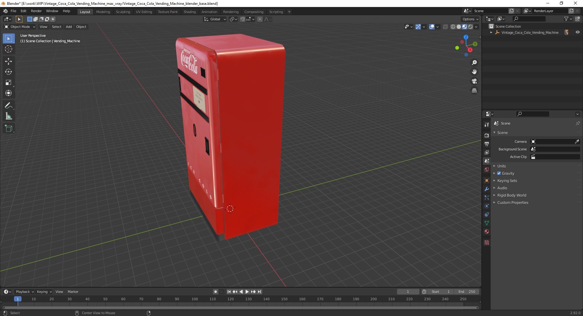 Vintage Coca Cola Vending Machine 3D Model - TurboSquid 2130234