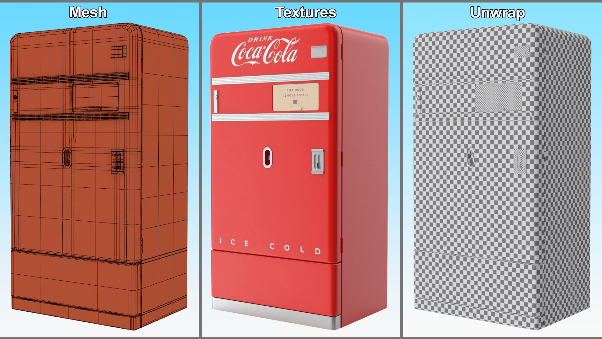 Vintage Coca Cola Vending Machine 3D Model - TurboSquid 2130234