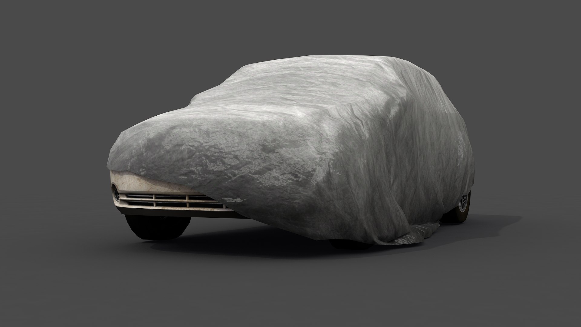 Covered Car 3D Model - TurboSquid 1599867