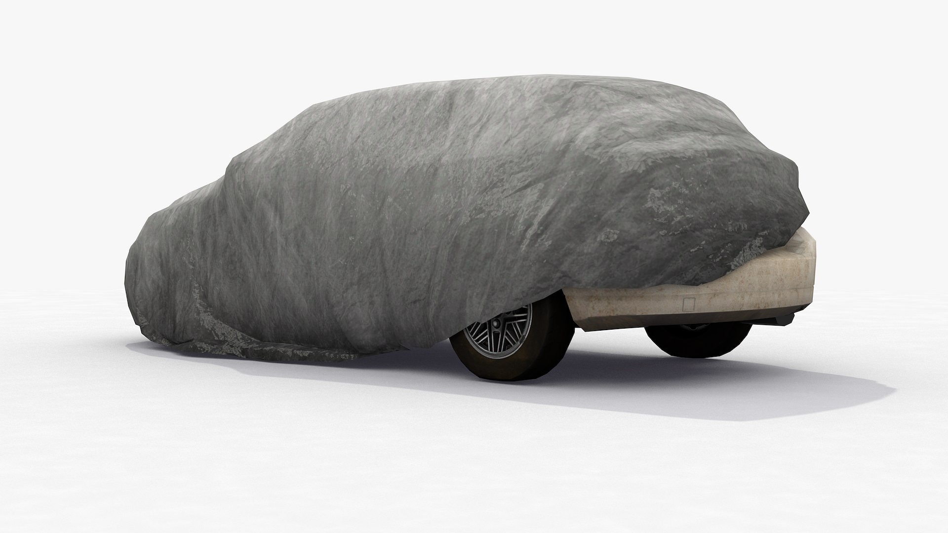 Covered Car 3D Model - TurboSquid 1599867