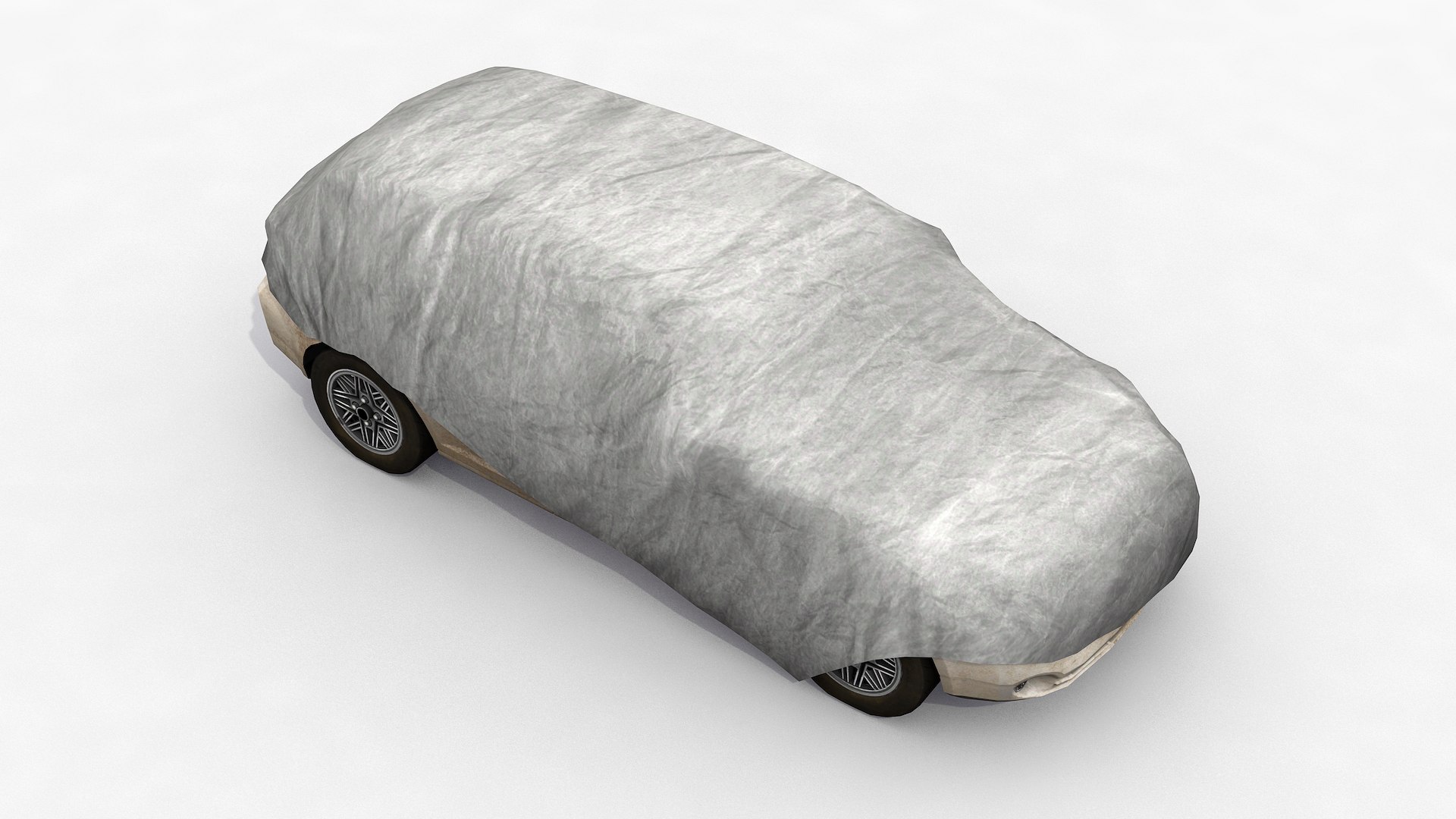 Covered Car 3D Model - TurboSquid 1599867