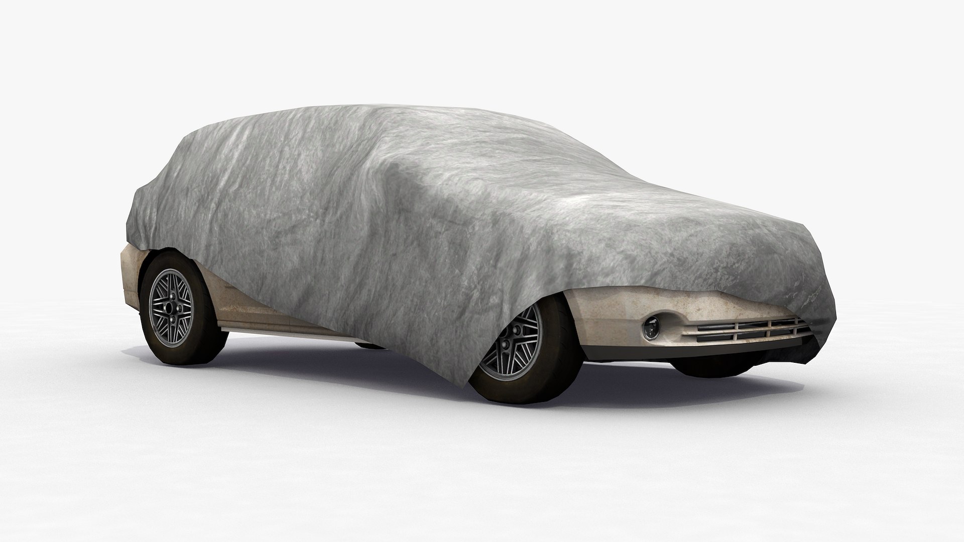 Covered Car 3D Model - TurboSquid 1599867