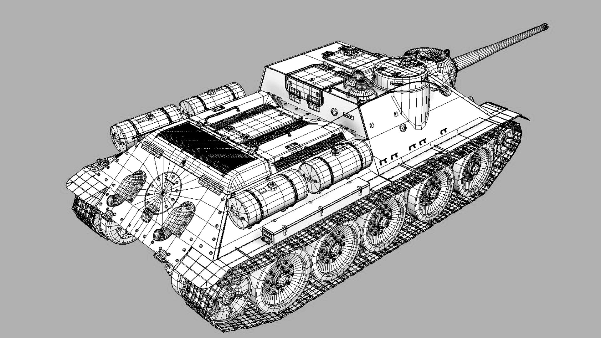 3D su-85 war tank - TurboSquid 1555060