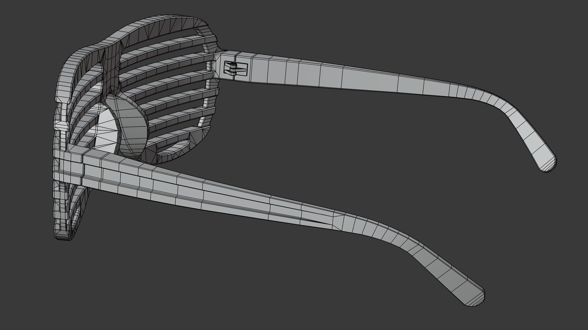 Gold Shutter Shades Sunglasses - Game Asset 3D - TurboSquid 1778088