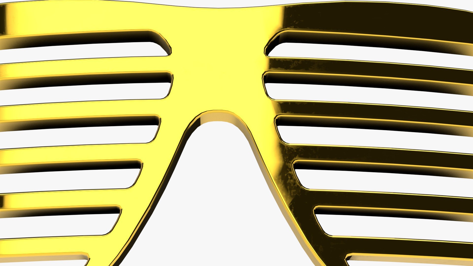 Gold Shutter Shades Sunglasses - Game Asset 3D - TurboSquid 1778088
