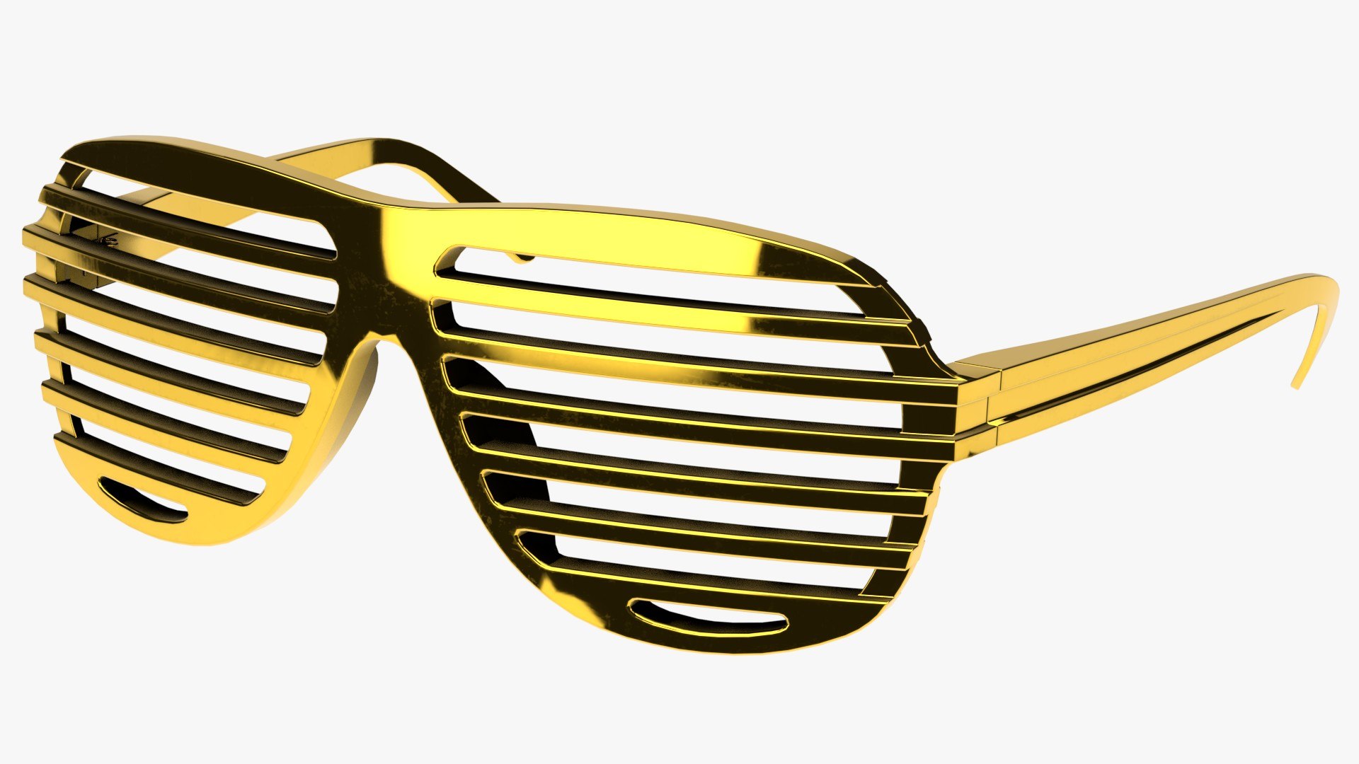 Gold Shutter Shades Sunglasses - Game Asset 3D - TurboSquid 1778088