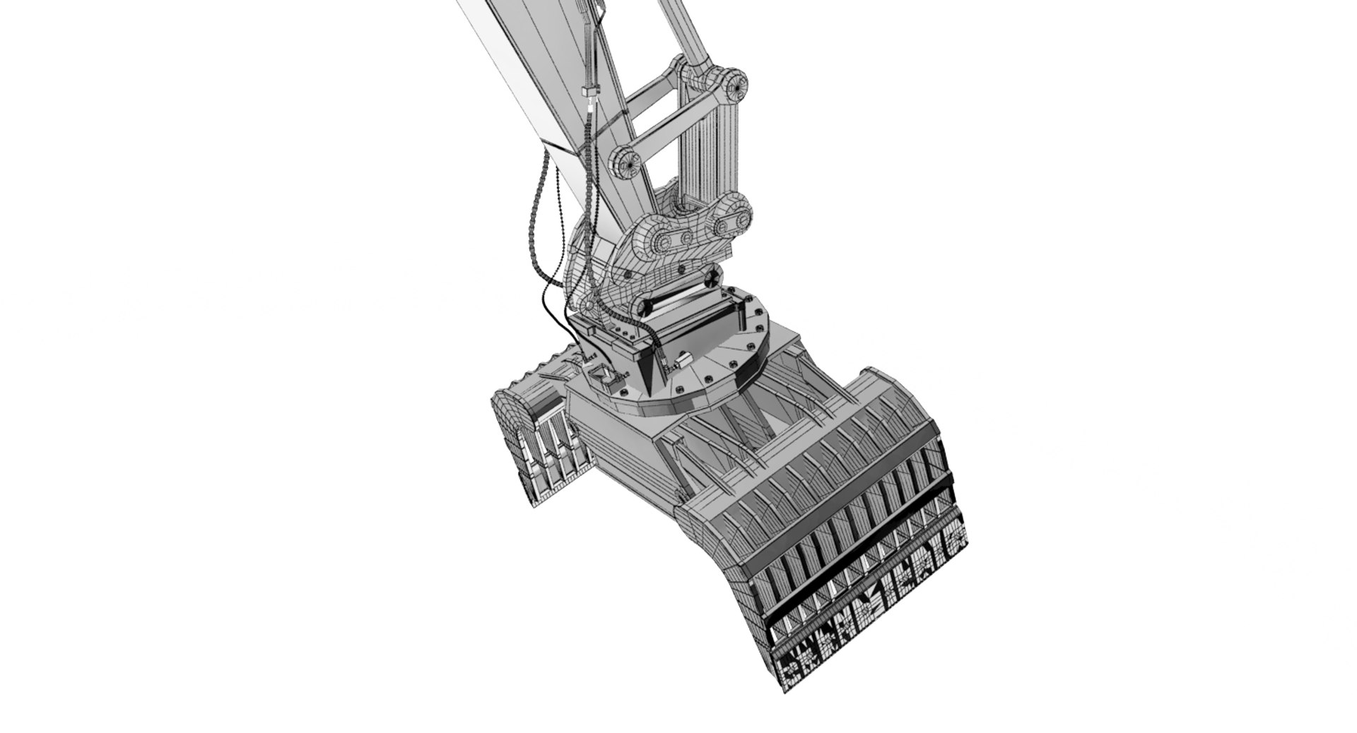 Track Demolition Sorting Grapple 3d Model