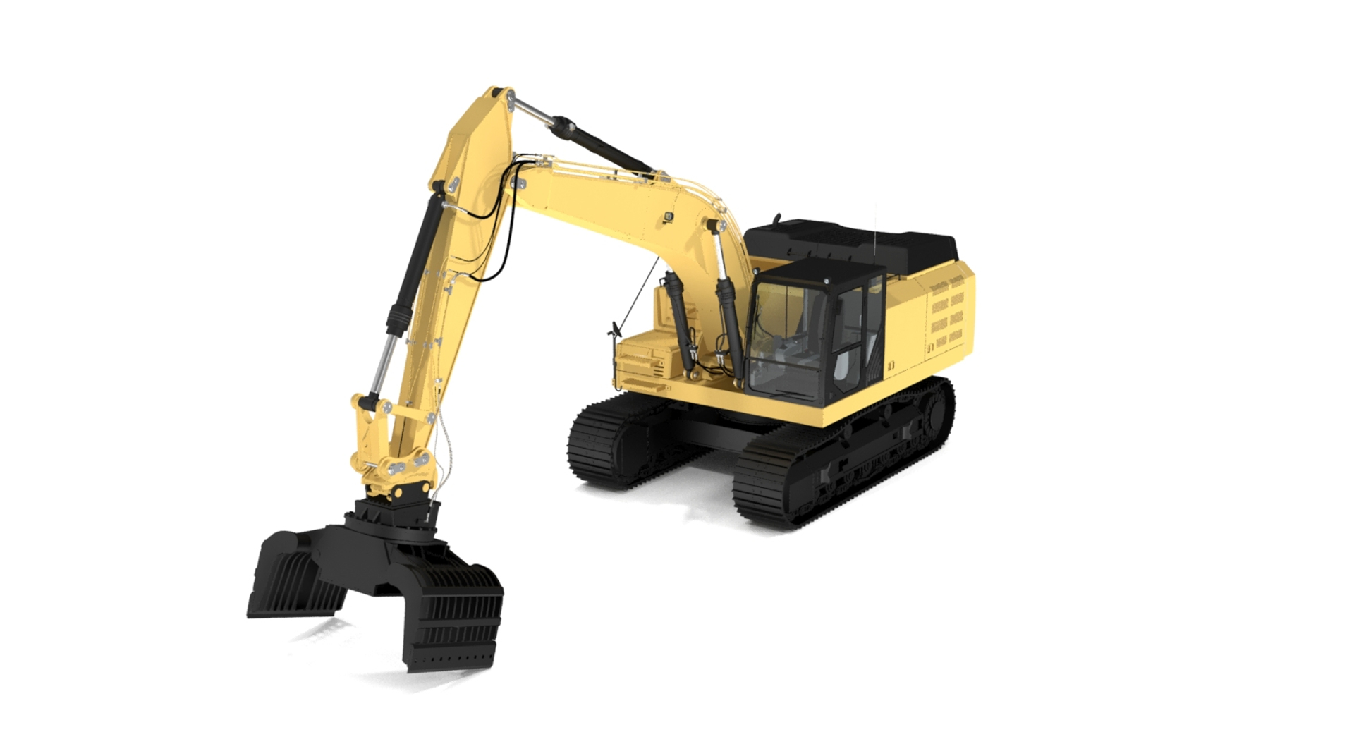 Track Demolition Sorting Grapple 3d Model