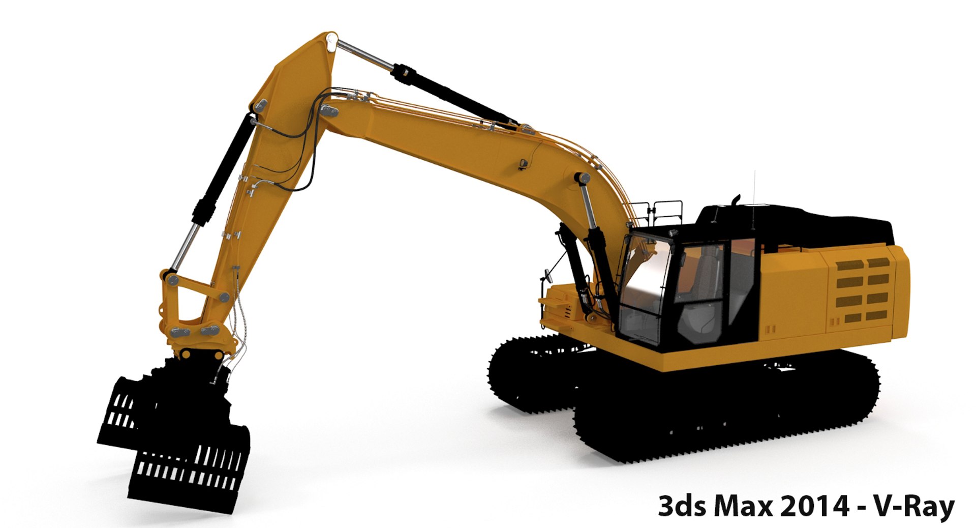 Track Demolition Sorting Grapple 3d Model