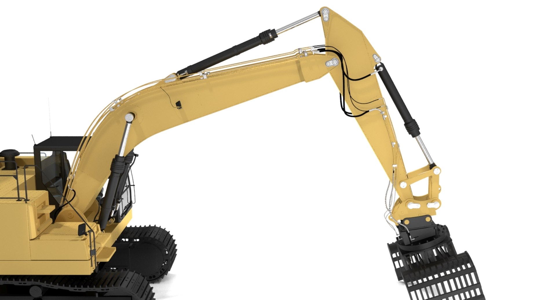 Track Demolition Sorting Grapple 3d Model