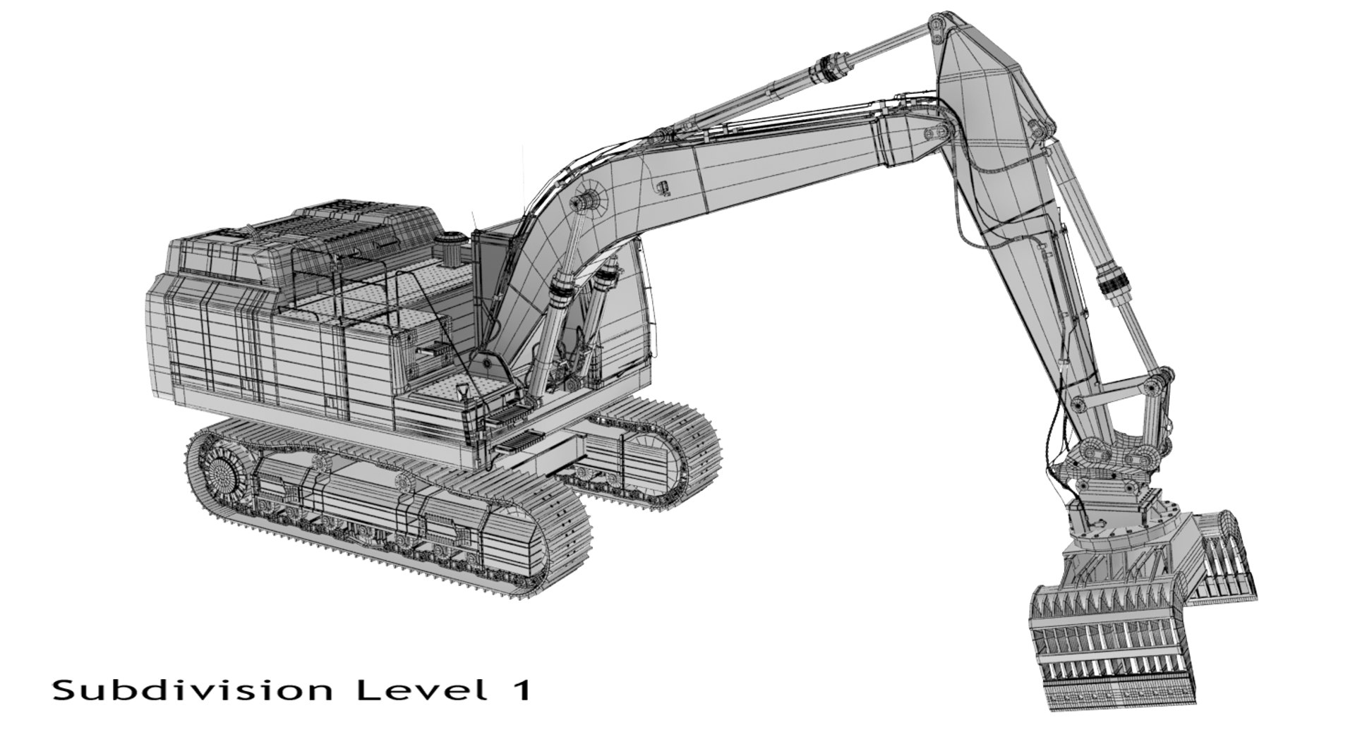 Track Demolition Sorting Grapple 3d Model