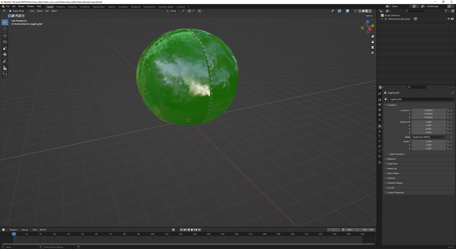 Performance Ball Green 3D Model - TurboSquid 2293981