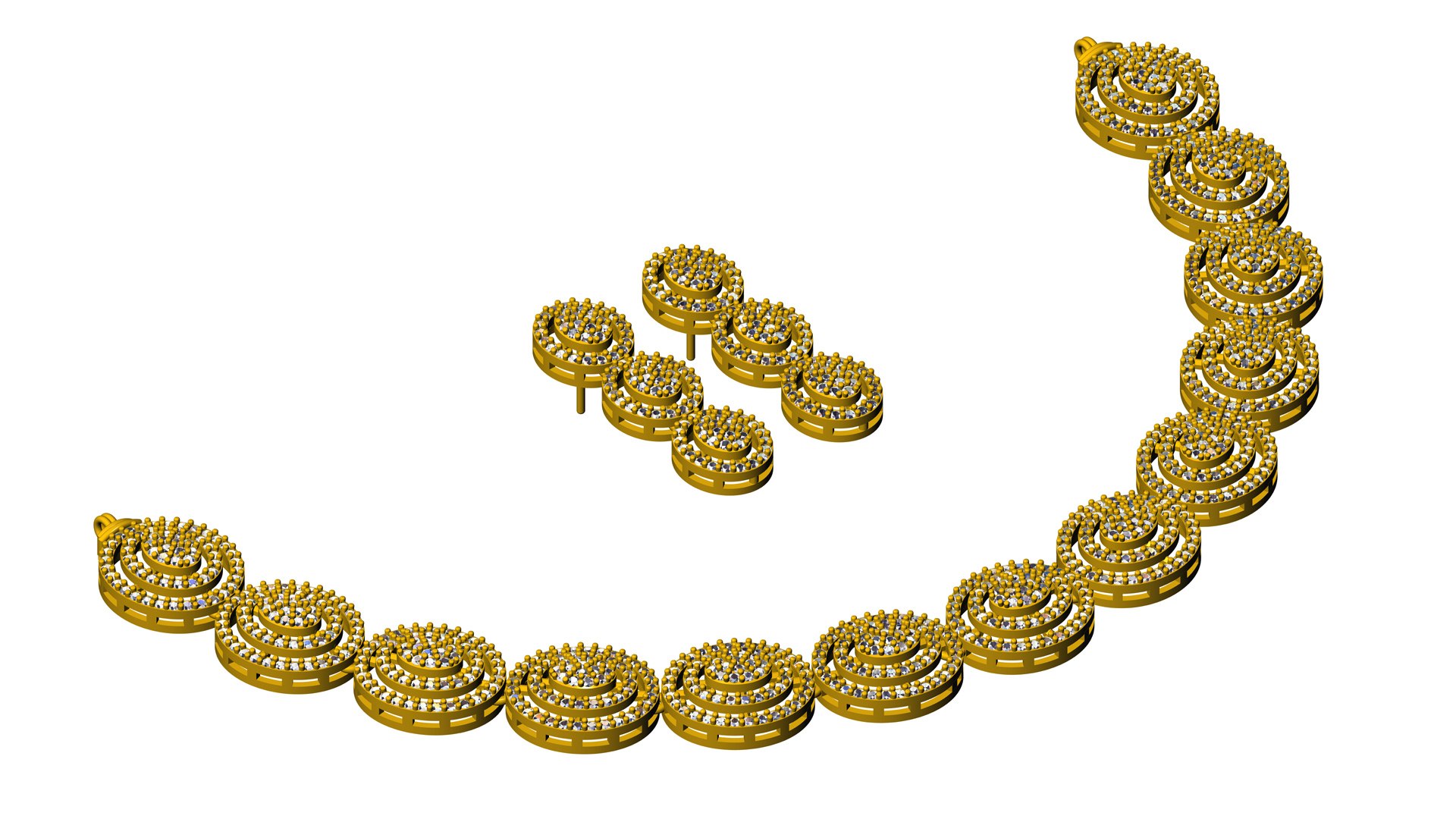 Diamond Necklace 3D Model - TurboSquid 2018381