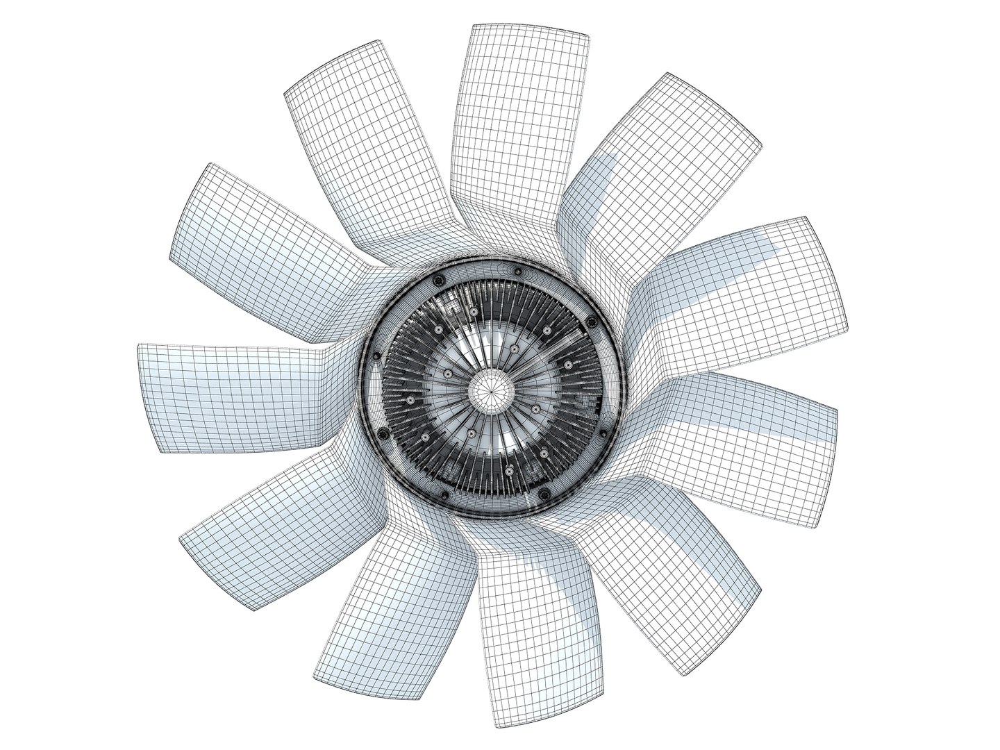 Car engine cooling fan 3D model - TurboSquid 1411502