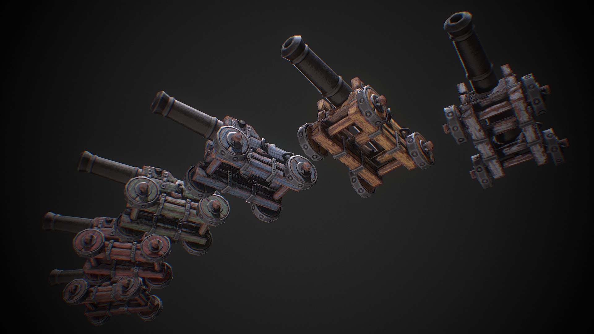 9 POUNDER GUN 1 - ALL COLOR 3D model - TurboSquid 2016834