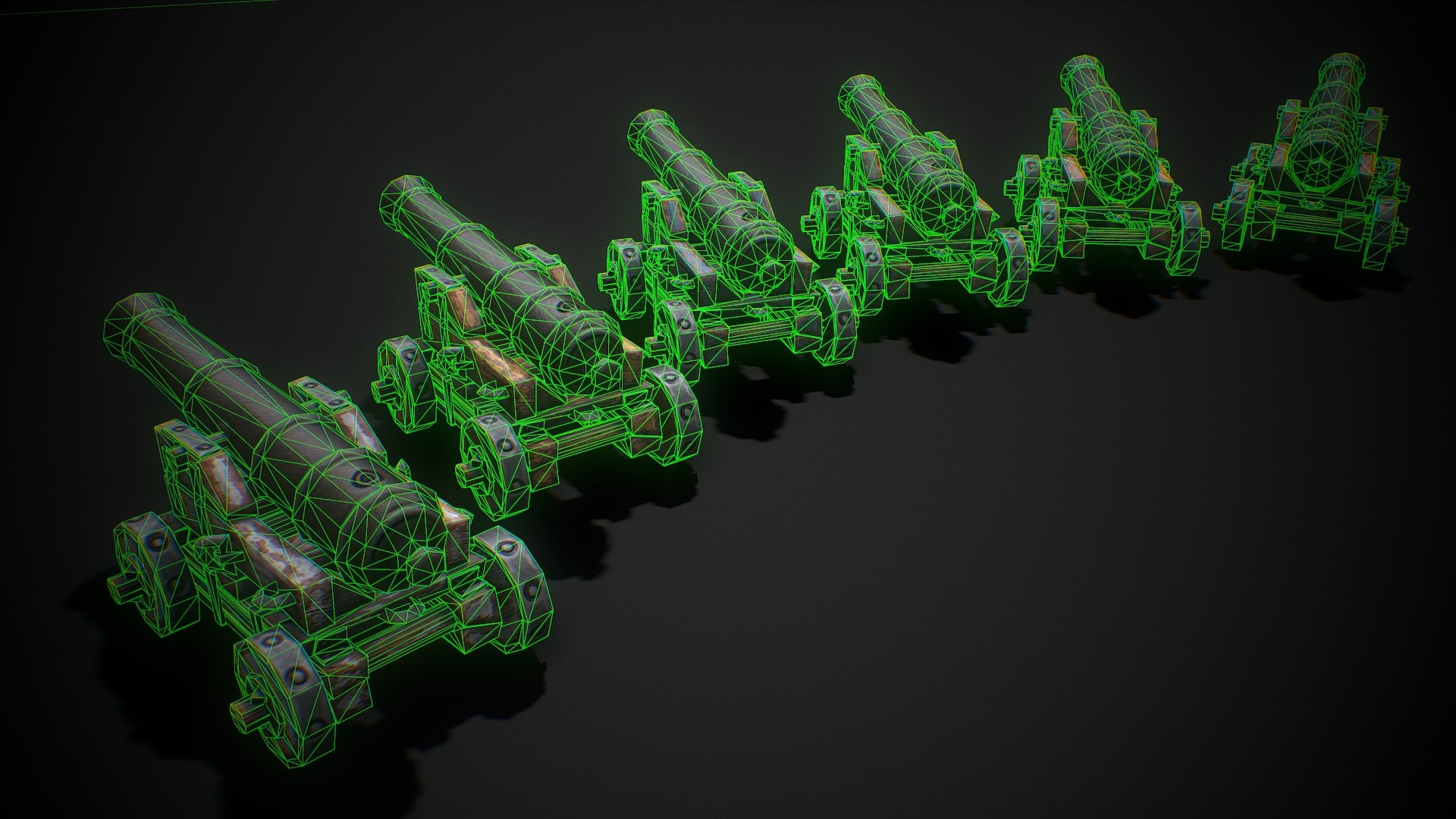 9 POUNDER GUN 1 - ALL COLOR 3D model - TurboSquid 2016834