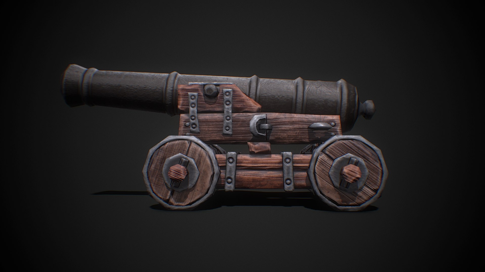 9 POUNDER GUN 1 - ALL COLOR 3D model - TurboSquid 2016834