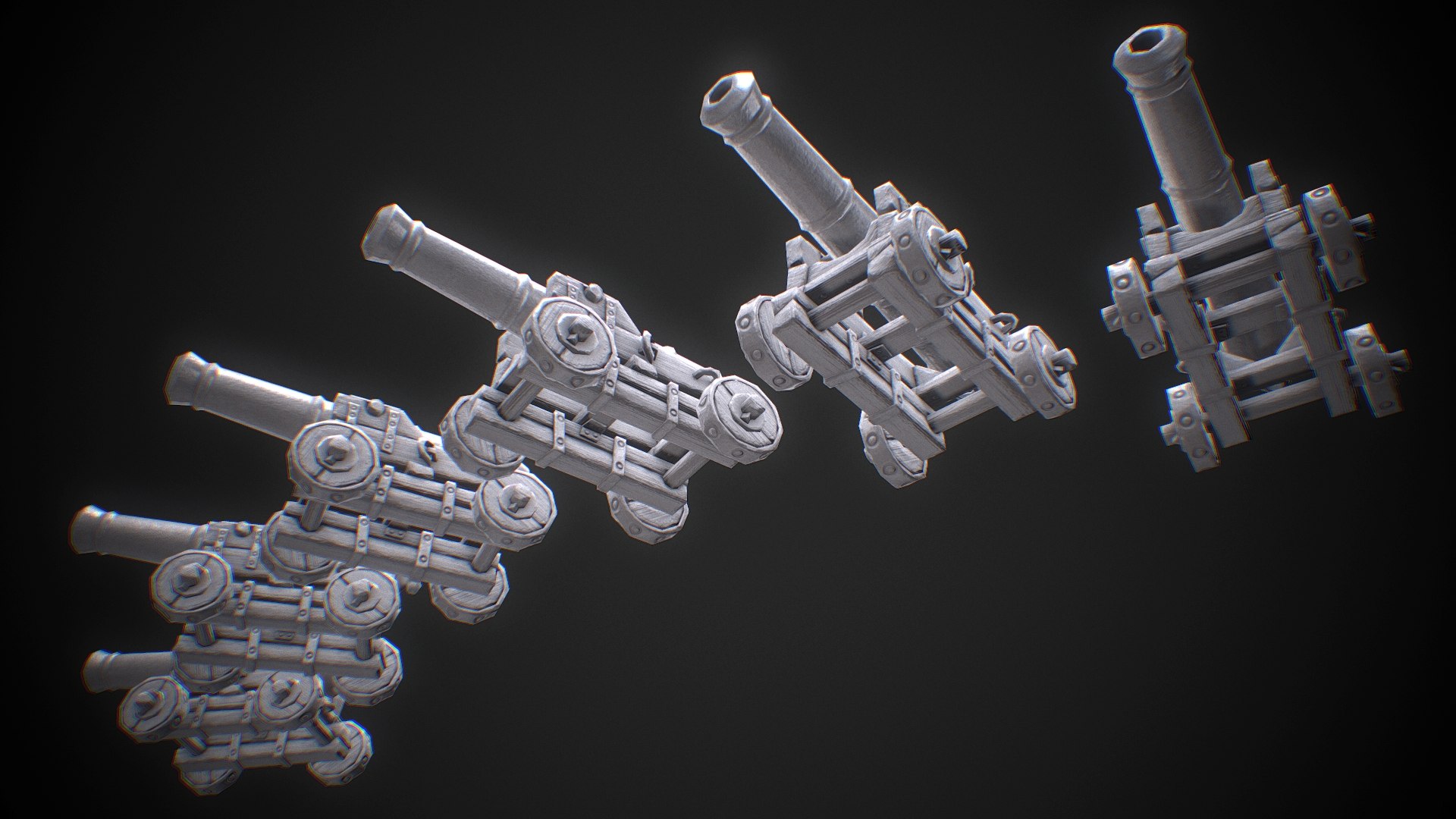 9 POUNDER GUN 1 - ALL COLOR 3D model - TurboSquid 2016834