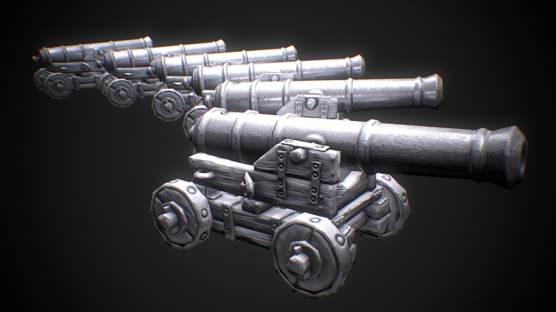 9 POUNDER GUN 1 - ALL COLOR 3D model - TurboSquid 2016834