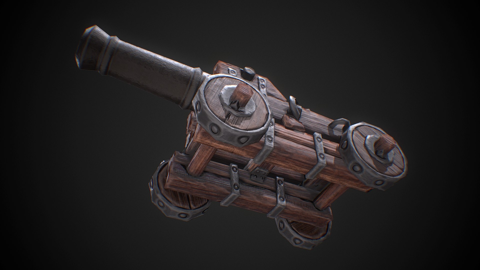 9 POUNDER GUN 1 - ALL COLOR 3D model - TurboSquid 2016834