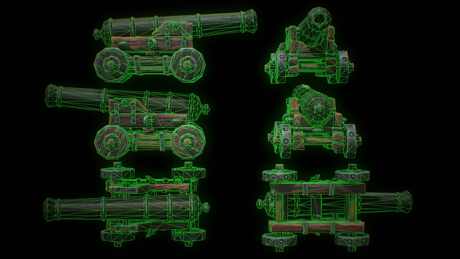 9 POUNDER GUN 1 - ALL COLOR 3D model - TurboSquid 2016834