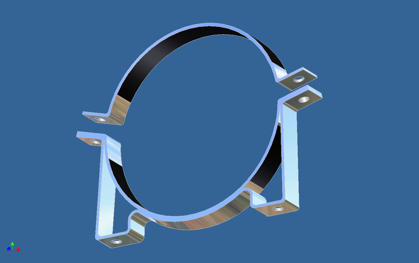 cylinder clamp bracket 3d model