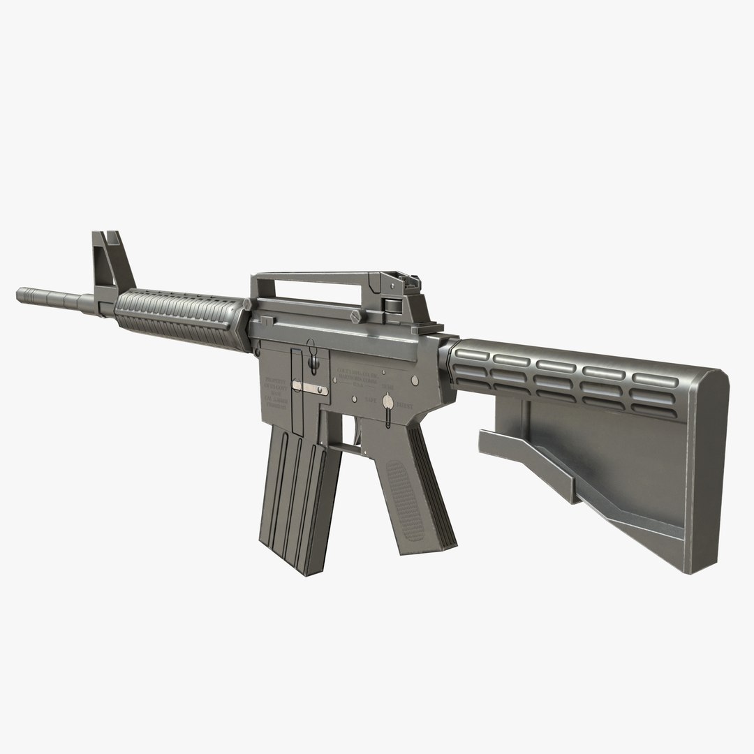 3D M4A1 Carbine Low Poly - TurboSquid 2036153