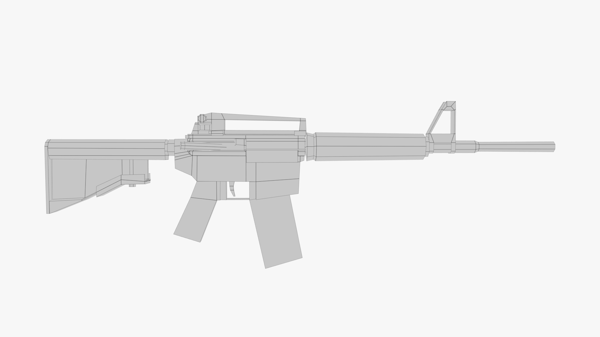 3D M4A1 Carbine Low Poly - TurboSquid 2036153