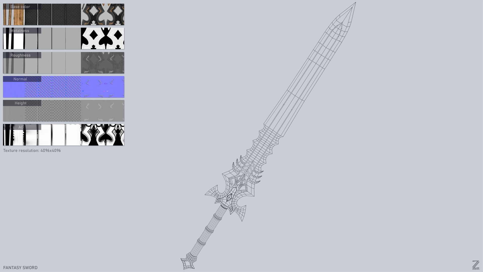 Fantasy Sword 3D Model - TurboSquid 2224646