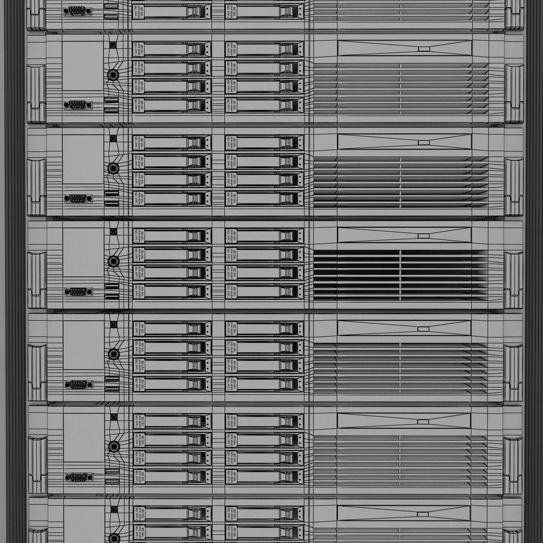 3d Data Server Rack