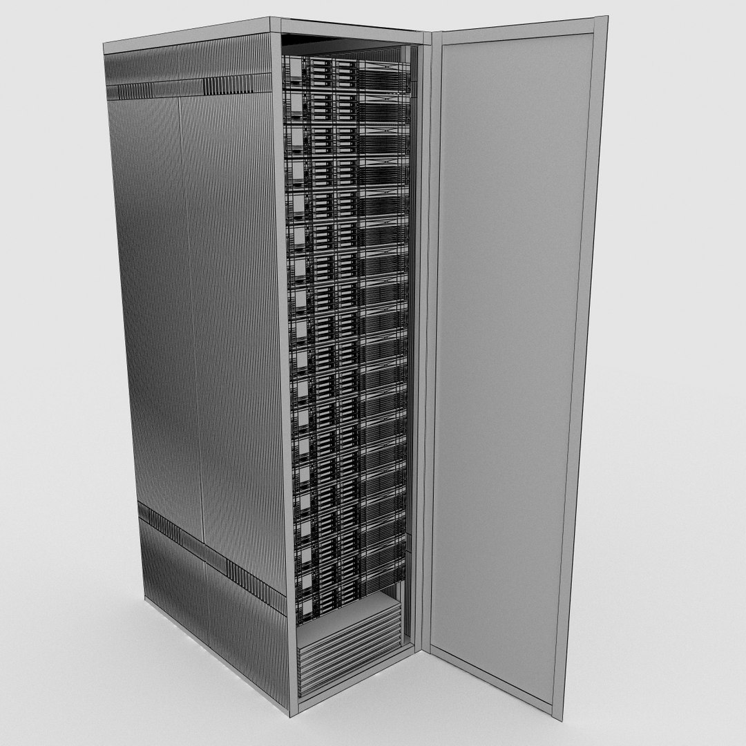 3d Data Server Rack