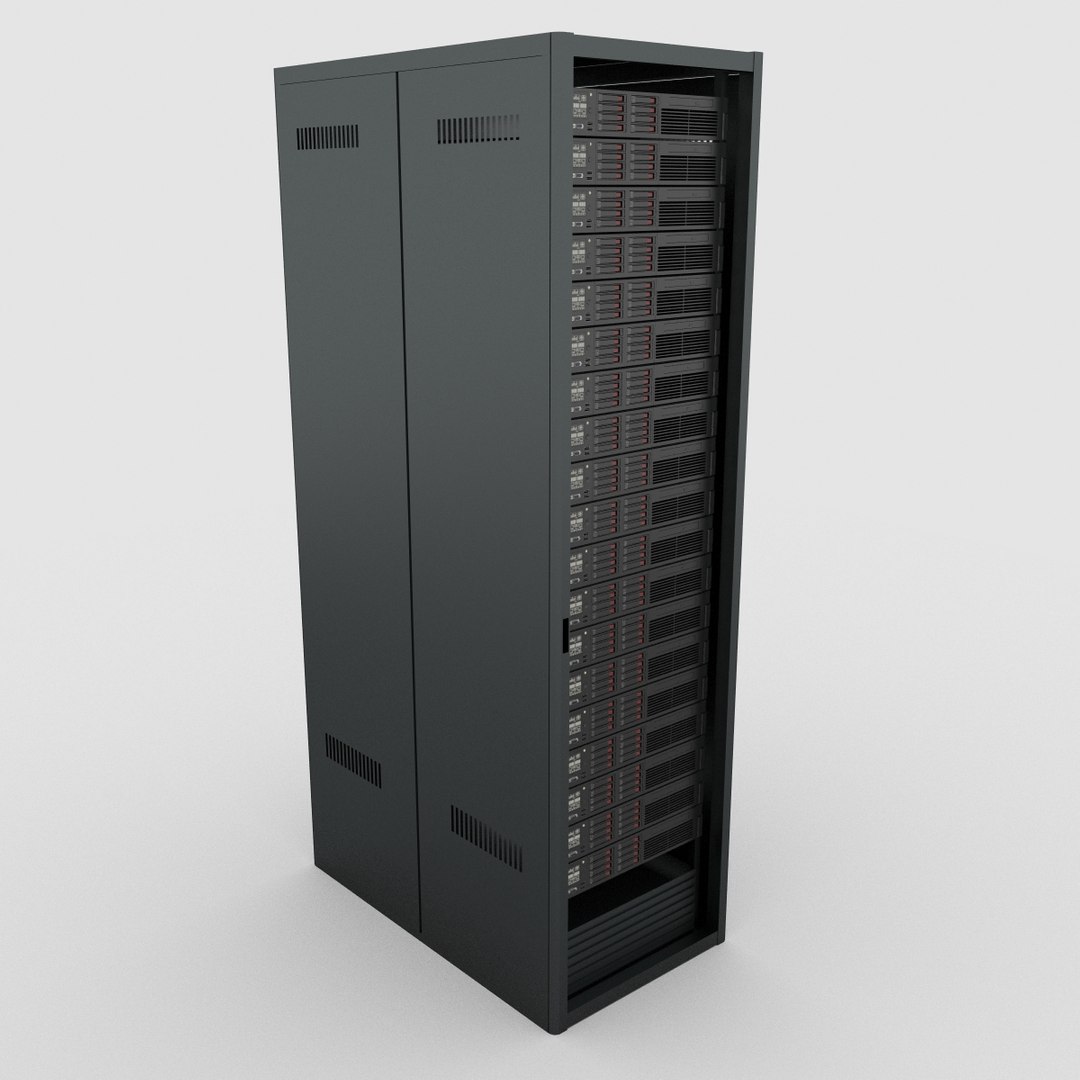 3d Data Server Rack