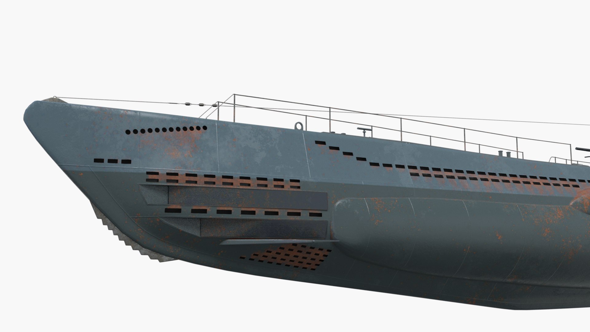 WWII German Submarine Low-poly 3D Model 3D - TurboSquid 2354786