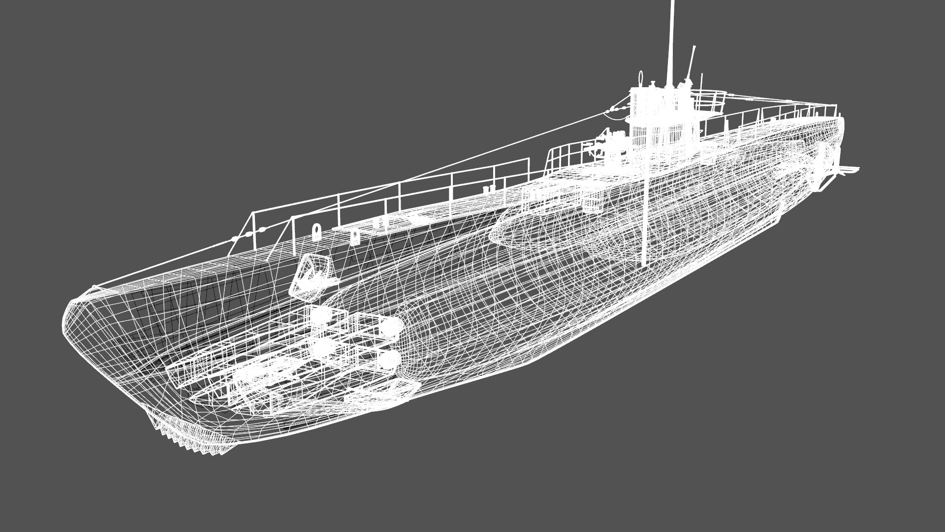 WWII German Submarine Low-poly 3D Model 3D - TurboSquid 2354786