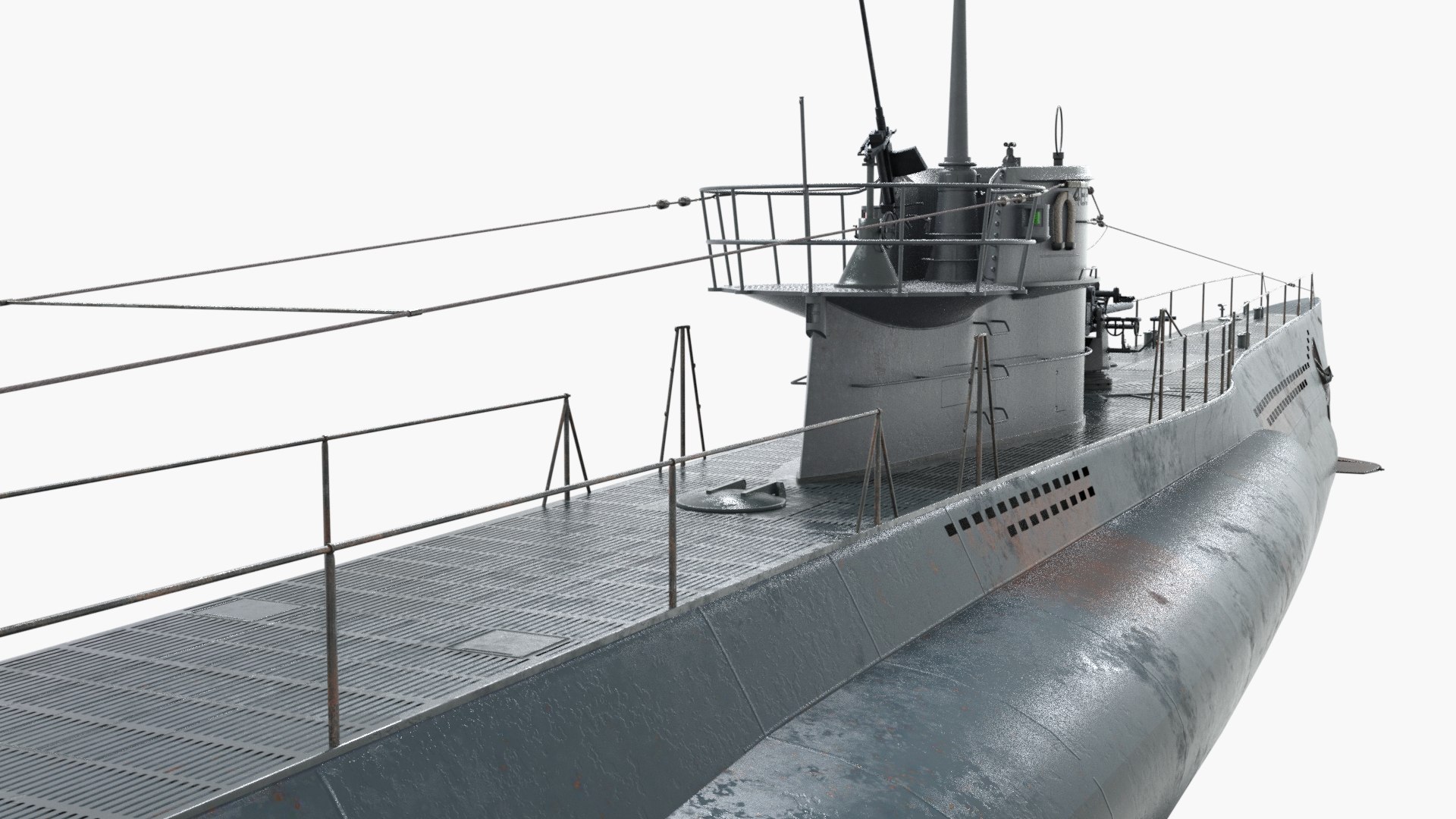 WWII German Submarine Low-poly 3D Model 3D - TurboSquid 2354786
