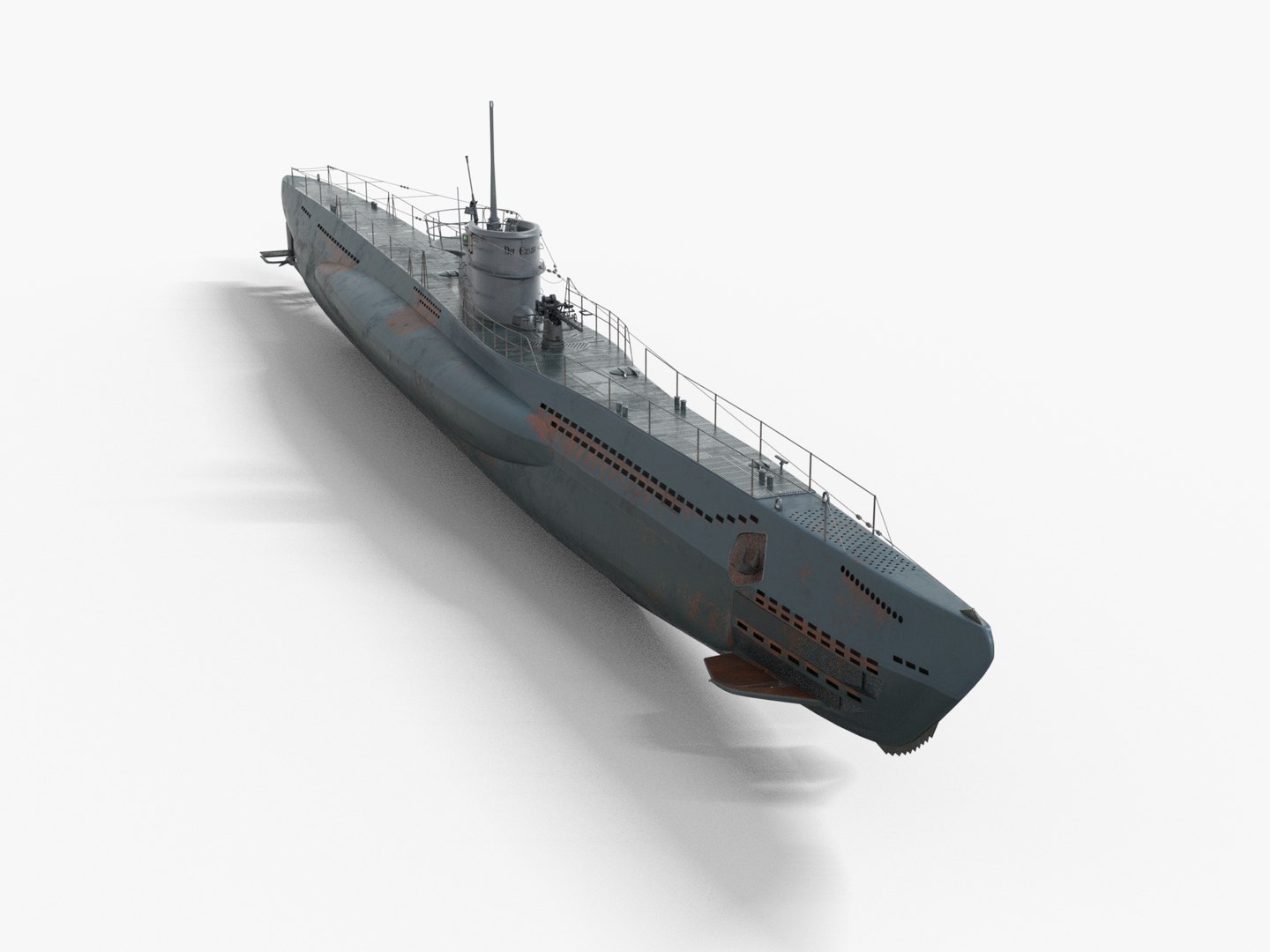 WWII German Submarine Low-poly 3D Model 3D - TurboSquid 2354786