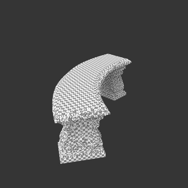 3D Curved Stone Bench 3D Model model - TurboSquid 1902497