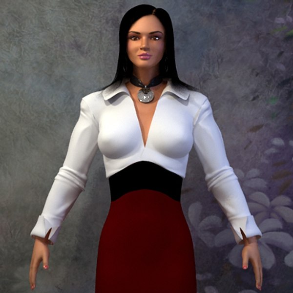 3ds max female human character jessica