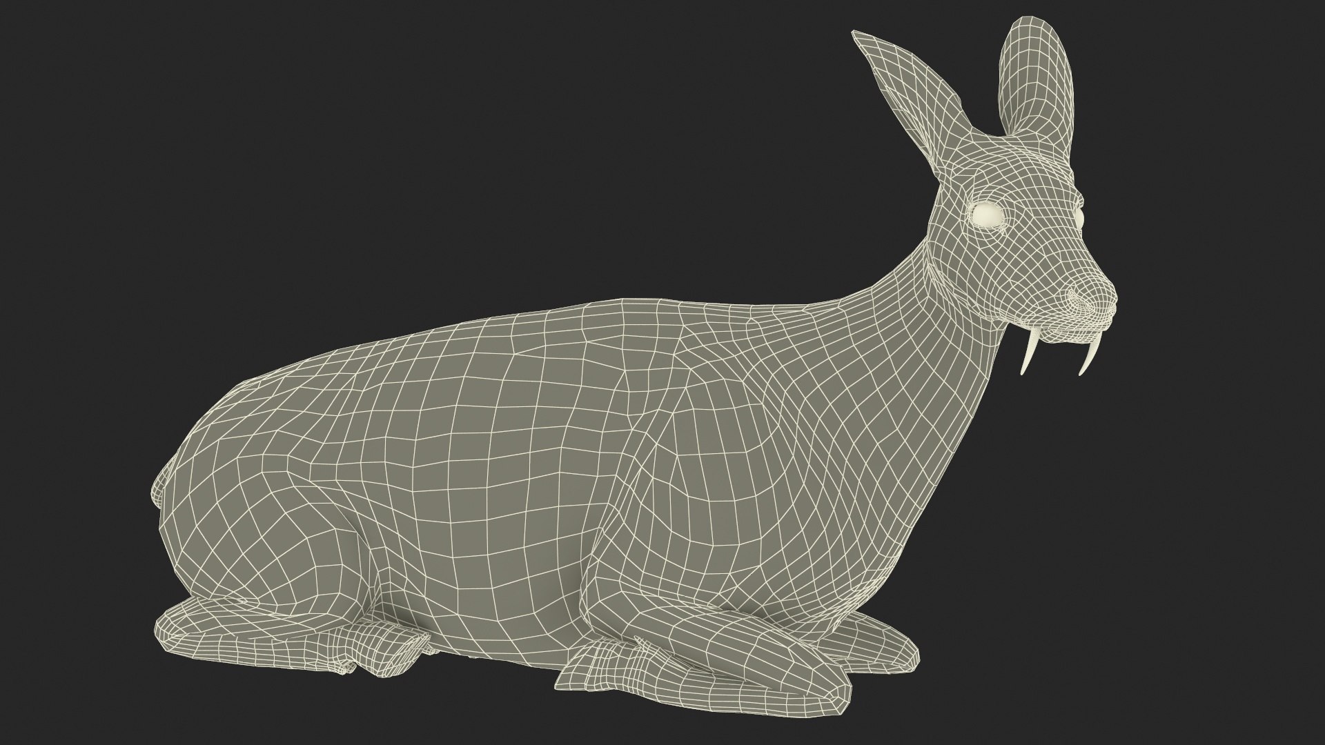 Sitting Musk Deer Fur 3D Model - TurboSquid 2183294