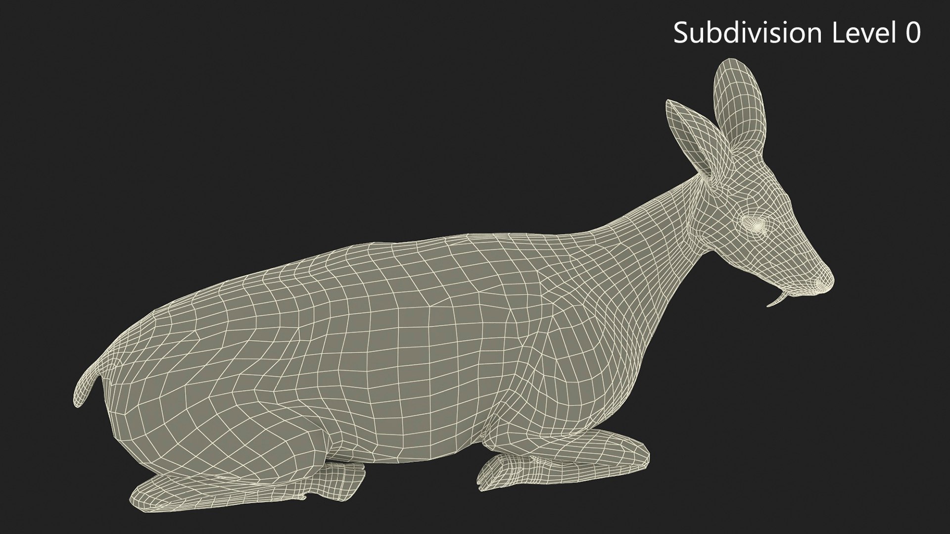 Sitting Musk Deer Fur 3D Model - TurboSquid 2183294