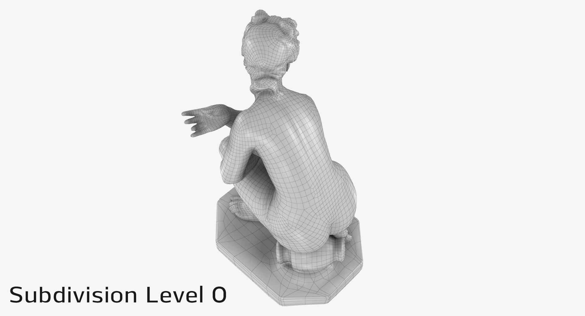 3D Crouching Venus Statue Base - TurboSquid 2277332