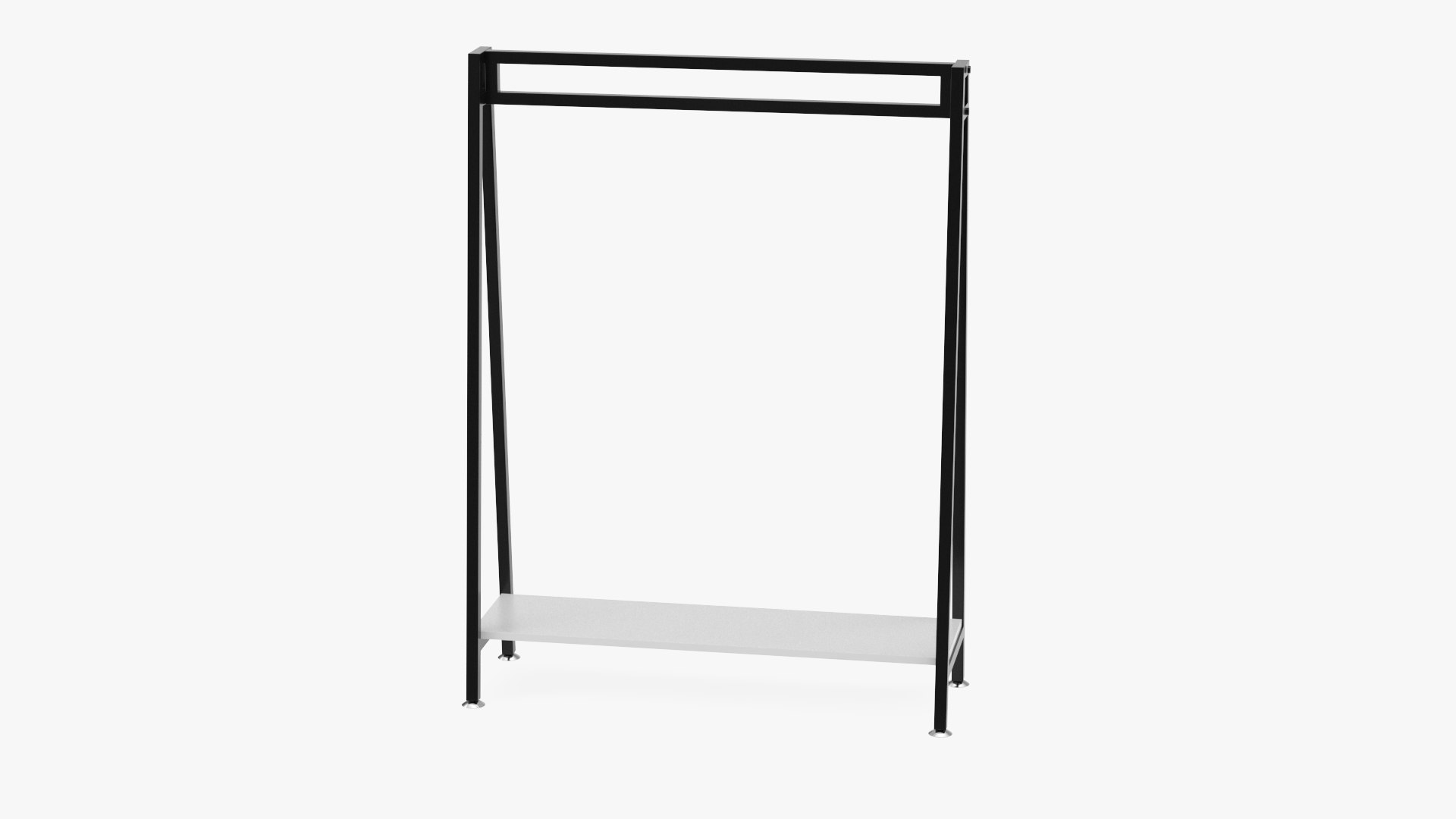 3D Model Cloth Coat Rack Black Color - TurboSquid 2246211