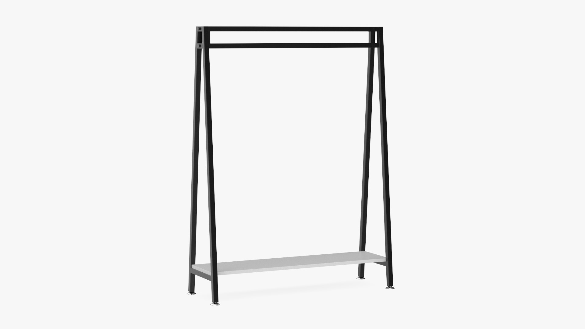 3D Model Cloth Coat Rack Black Color - TurboSquid 2246211