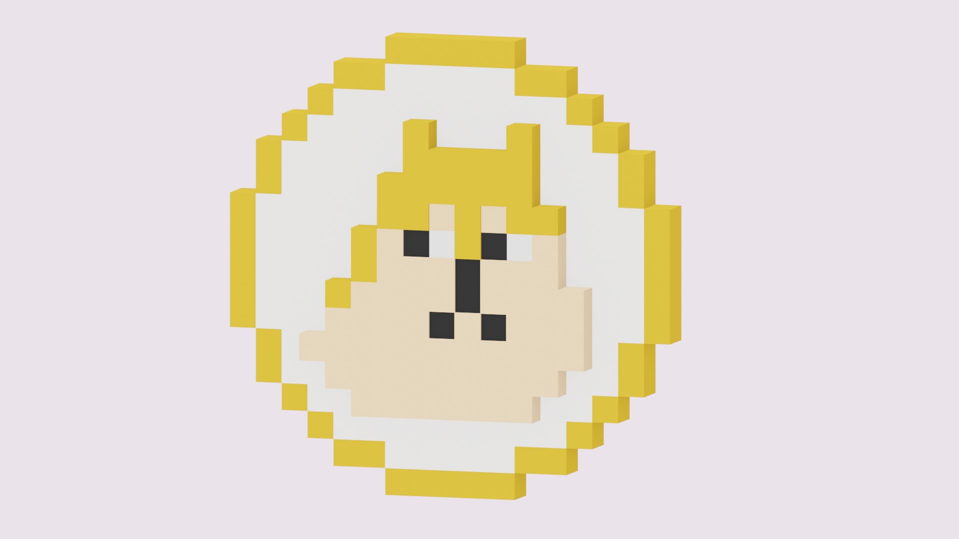 Dogecoin Voxel Art 3D - TurboSquid 1817860
