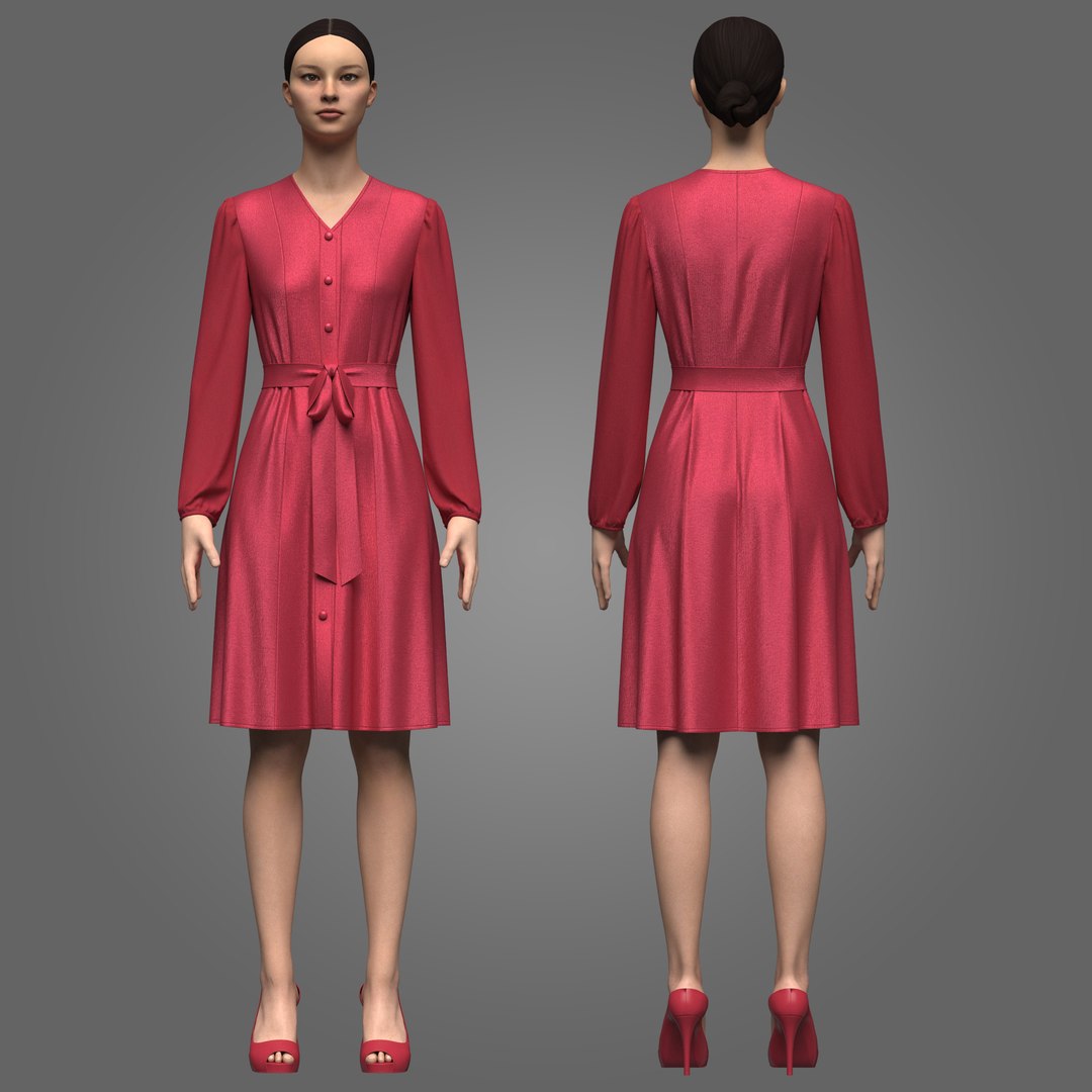 3D Female Princess Dress - TurboSquid 2396219